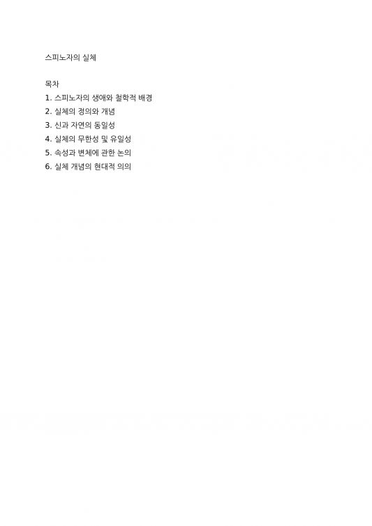 스피노자의 실체