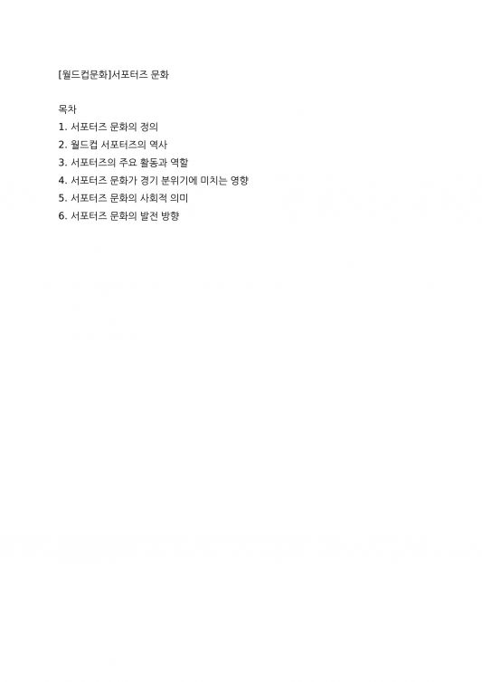 [월드컵문화]서포터즈 문화
