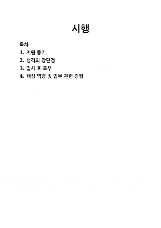[자기소개서] 시행 자기소개서 우수 예문 BEST 자소서