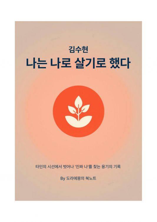 [고등학생][우수 독후감]나는 나로 살기로 했다 - 김수현