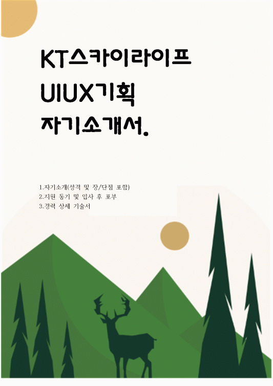 KT스카이라이프 UIUX기획 자기소개서