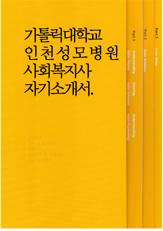 가톨릭대학교 인천성모병원 사회복지사 자기소개서