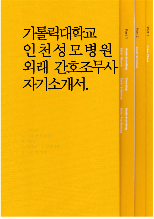 가톨릭대학교 인천성모병원 외래 간호조무사 자기소개서
