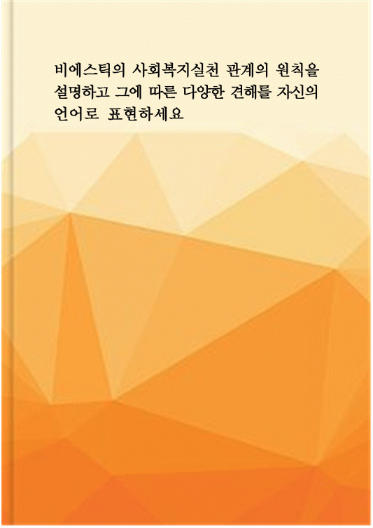 비에스틱의 사회복지실천 관계의 원칙을 설명하고 그에 따른 다양한 견해를 자신의 언어로 표현하세요