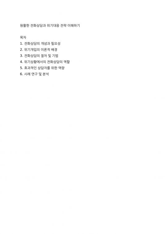 원활한 전화상담과 위기대응 전략 이해하기