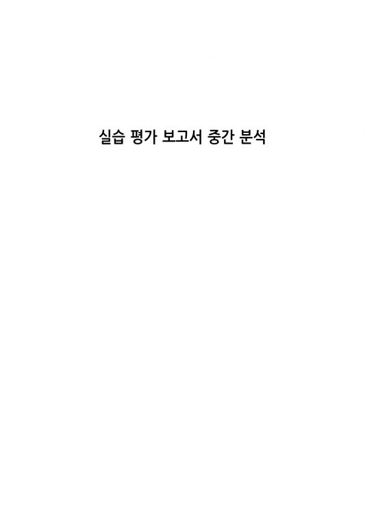 실습 평가 보고서 중간 분석