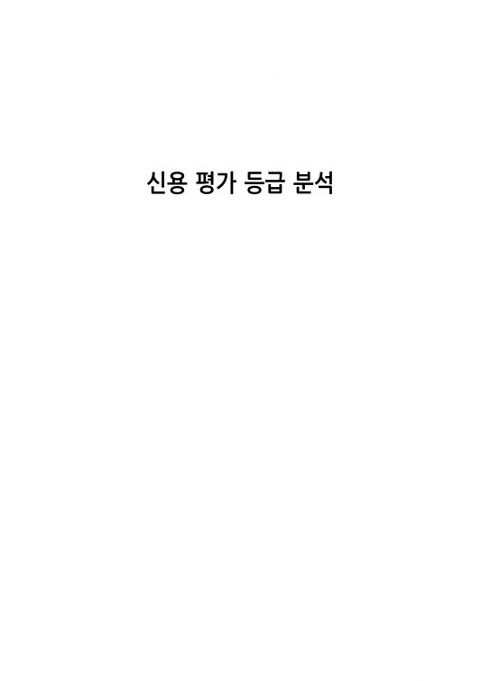 신용 평가 등급 분석