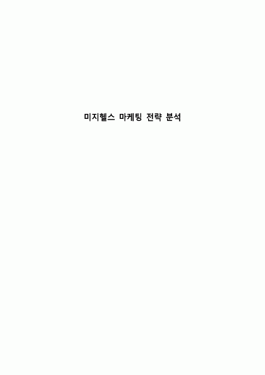 미지헬스 마케팅 전략 분석