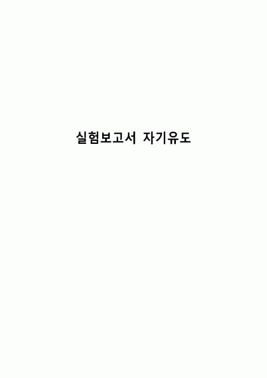 실험보고서 자기유도