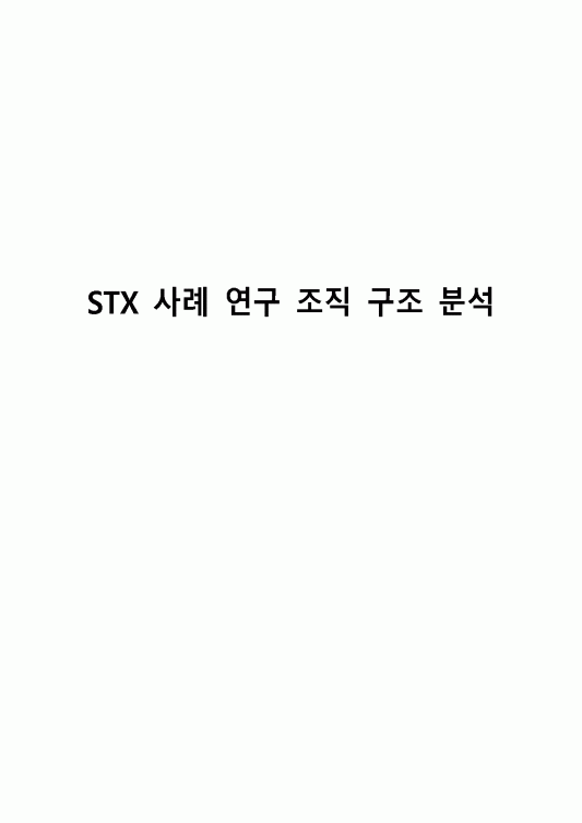 STX 사례 연구 조직 구조 분석