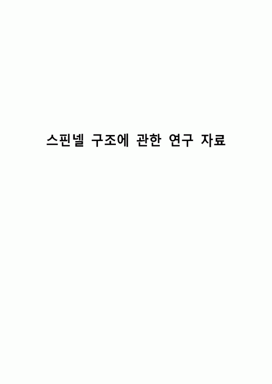 스핀넬 구조에 관한 연구 자료