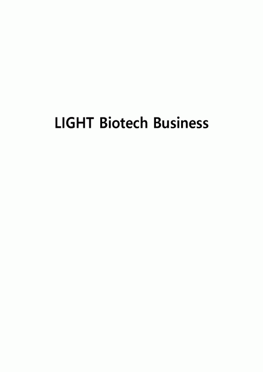 LIGHT Biotech Business