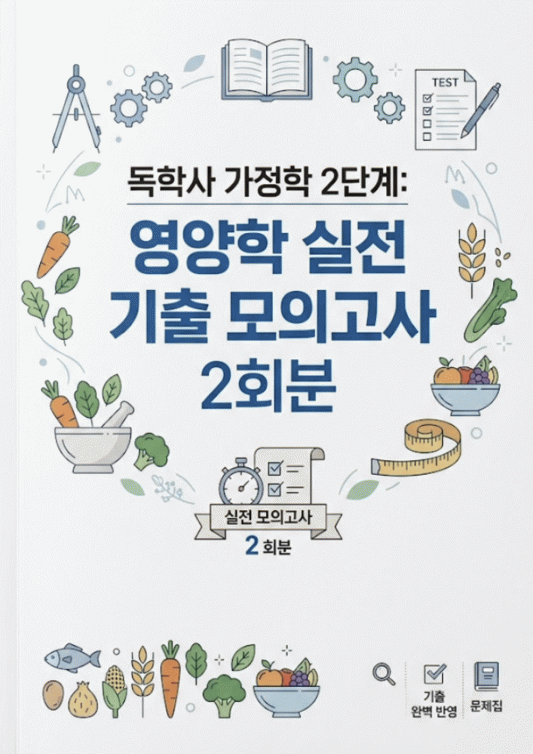 독학사 가정학 2단계 영양학 기출 모의고사문제 2회분 정답 해설 포함