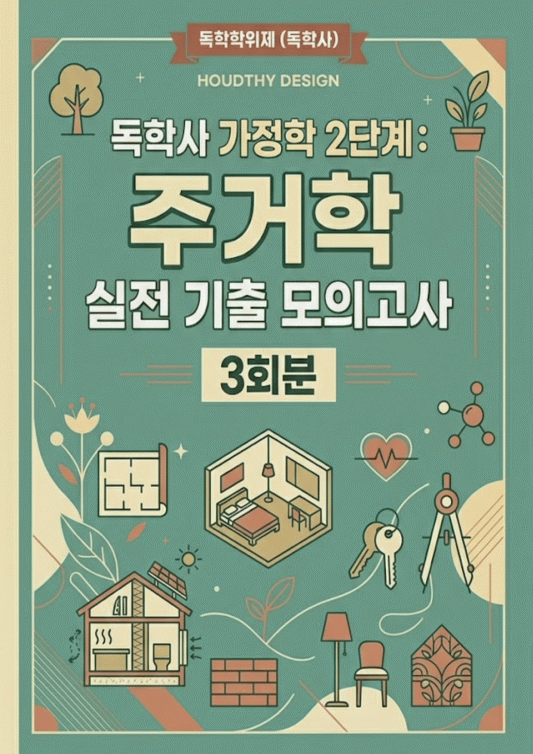 독학사 가정학2단계 주거학 기출문제 모의고사 3회분 족보