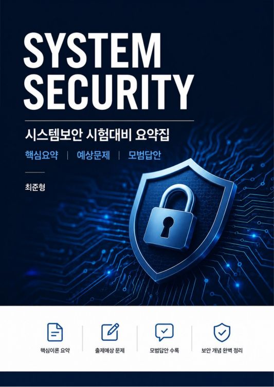 시스템보안 시험대비 요약집 PDF  핵심요약·예상문제·모범답안 수록
