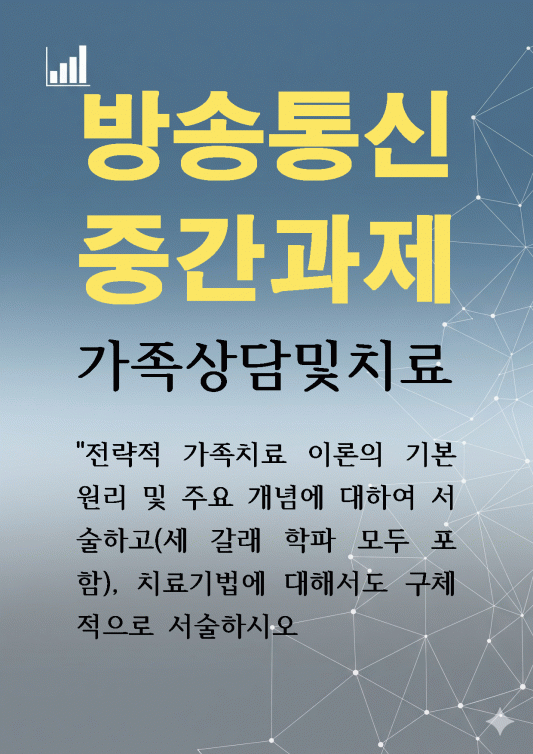 교육청소년3 가족상담및치료 전략적 가족치료 이론의 기본 원리 및 주요 개념에 대하