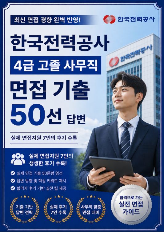 한국전력공사 고졸 사무직(4급) 상세 면접후기 7명 및 기출 질문50선 답변