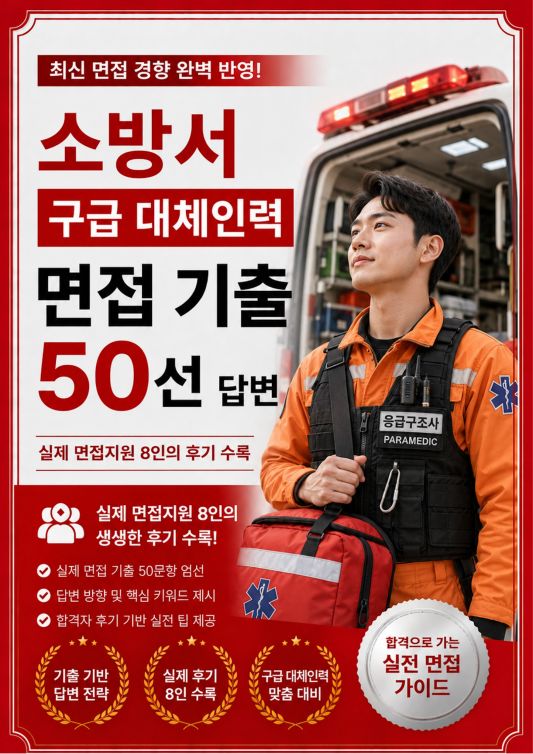 소방서 구급대체인력 면접기출 상세한 면접후기 8명 및 질문50선 답변 [소방서 구급대체인력 면접]