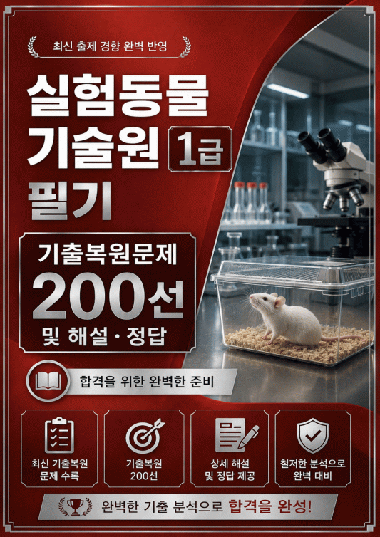 실험동물기술원 1급 기출문제 복원 200문항 상세해설 및 정답