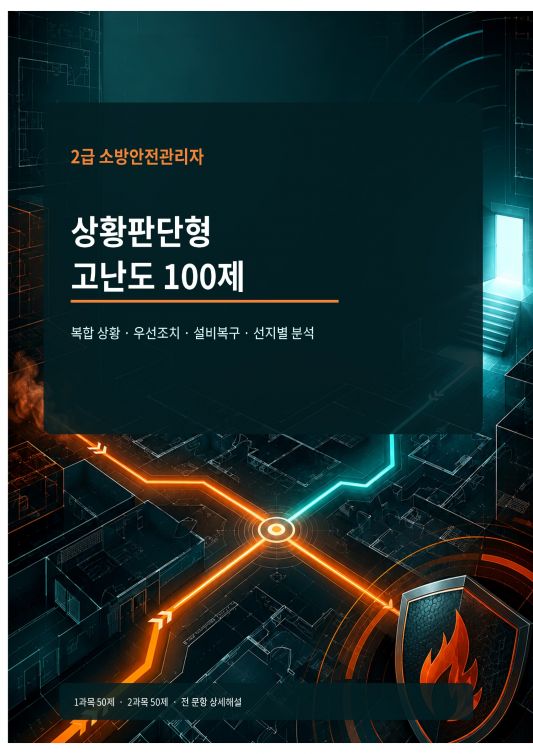 소방안전관리자[2급] 대비 상황판단형 고난도100제 모의고사(고득점으로 가기위한 필수 자료) 강추