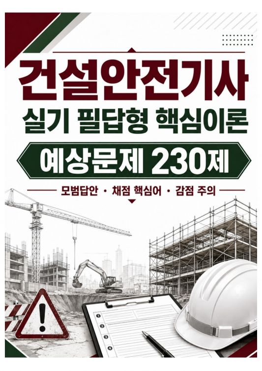 건설안전기사 실기 필답형 핵심이론 예상문제230제