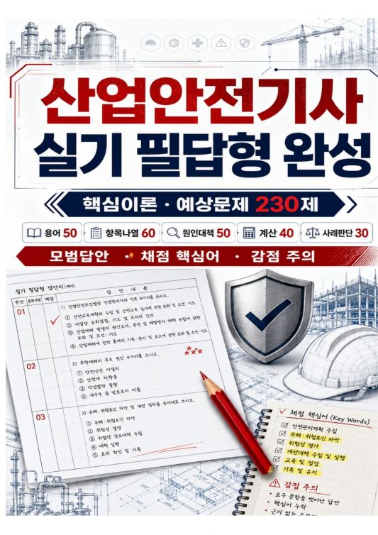 산업안전기사 실기 필답형 핵심이론 예상문제230제