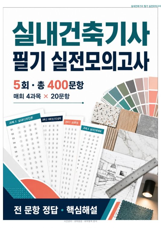 실내건축기사 필기 실전모의고사5회 총400문항