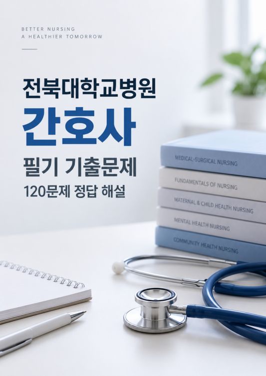[2026 업뎃] 전북대학교병원 간호사 필기 기출문제 족보 120문제 정답 해설