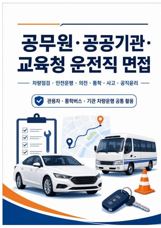 공무원 공공기관 교육청 운전직 차량운행원 면접 확장형 대비자료