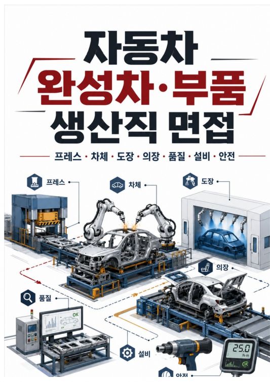 자동차 완성차 부품 생산직 면접 공정 품질 안전 대비자료