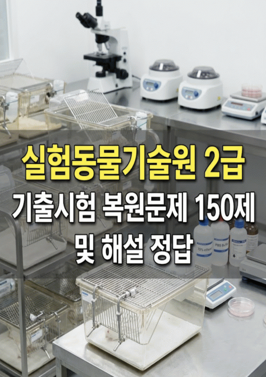 실험동물기술원 2급 기출문제] 실험동물기술원 2급 기출시험 복원 150문항 및 해설 (실험동물기술원 2급 기출 모의고사)