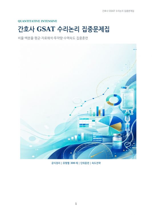 간호사 GSAT 수리논리 집중문제집