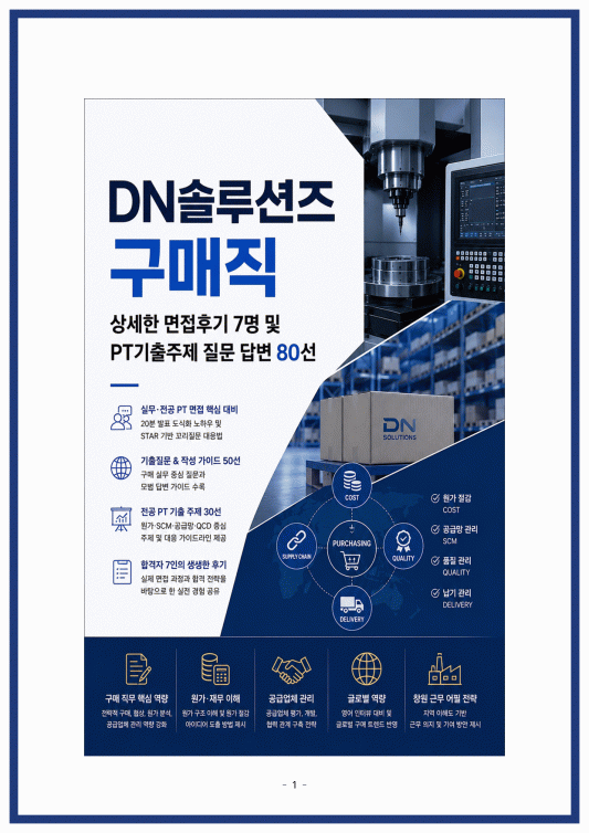 [2026] DN솔루션즈 구매직 상세한 면접후기 7명 및 PT기출주제 질문 답변 80선