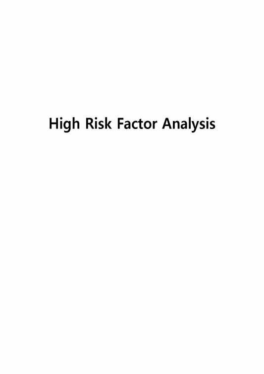 High Risk Factor Analysis