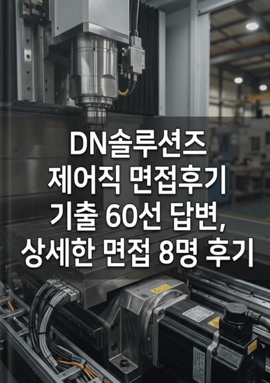 DN솔루션즈 제어직 실제면접 기출 문항 및 답변 60선 (DN솔루션즈 제어직 면접 지원자의 8인의 후기와 기출 주제 30선 및 상세내용)