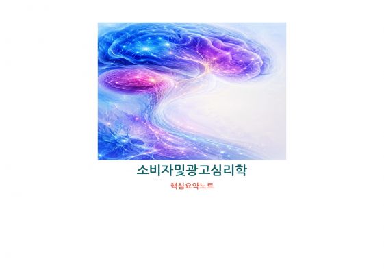 독학사 4단계 심리학 소비자및광고심리학 핵심요약노트