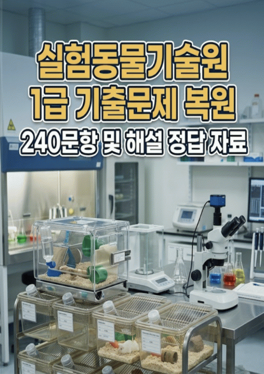[2026 개정] 실험동물기술원 1급 기출문제 240