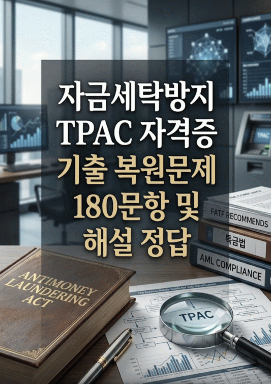 2026 자금세탁방지 TPAC 자격증 기출문제 문항 정답 및 해설