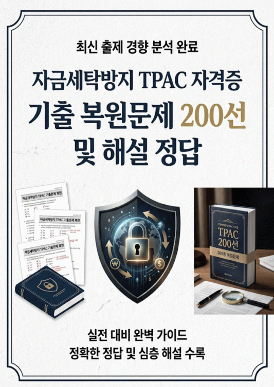 2026 자금세탁방지 TPAC 자격증 기출문제 200문항 정답 및 해설