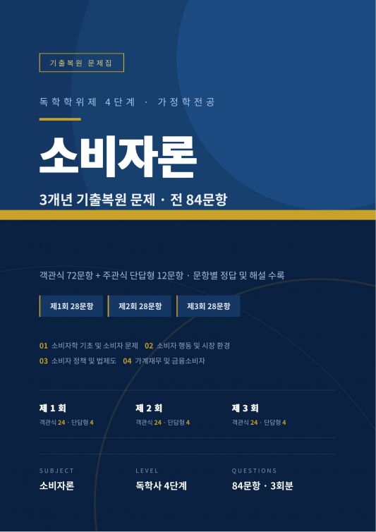 [독학사 4단계 가정학전공] 소비자론 기출문제 3개년 복원