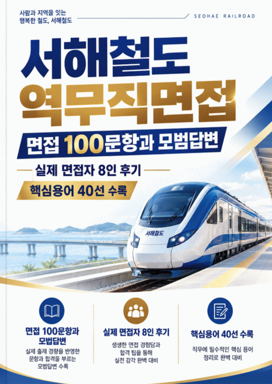 서해철도 역무직 면접후기 기출 100선 답변과 상세한 서해철도 역무직 면접 8명 후기