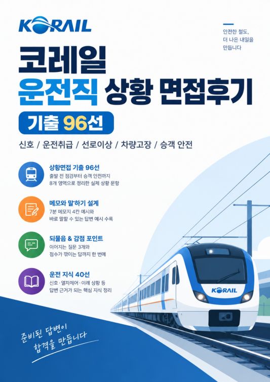[코레일 운전직 상황 면접후기] 기출 96선, 신호 운전취급 선로이상 차량고장 승객 안전 문항