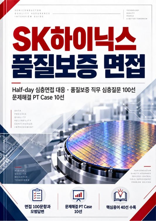[2026] SK하이닉스 품질보증 면접 (Half-day 심층면접 대응 · 품질보증 직무 심층질문 100선 · 문제해결 PT Case 10선)