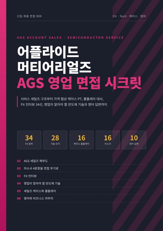 [2026] 어플라이드 머티어리얼즈 AGS 영업 면접후기 [기출 124문항 및 직무분석]