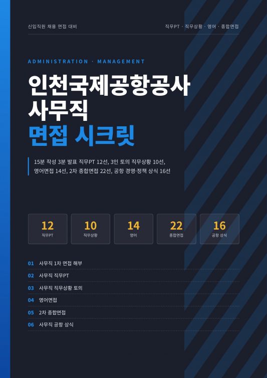[2026] 인천국제공항공사 사무직 면접후기 (기출 74문항, 직무PT 12선, 상황토의 10선)