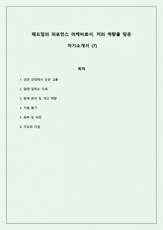 매드업의 퍼포먼스 마케터로서, 저의 역량을 담은 자기소개서 (7)