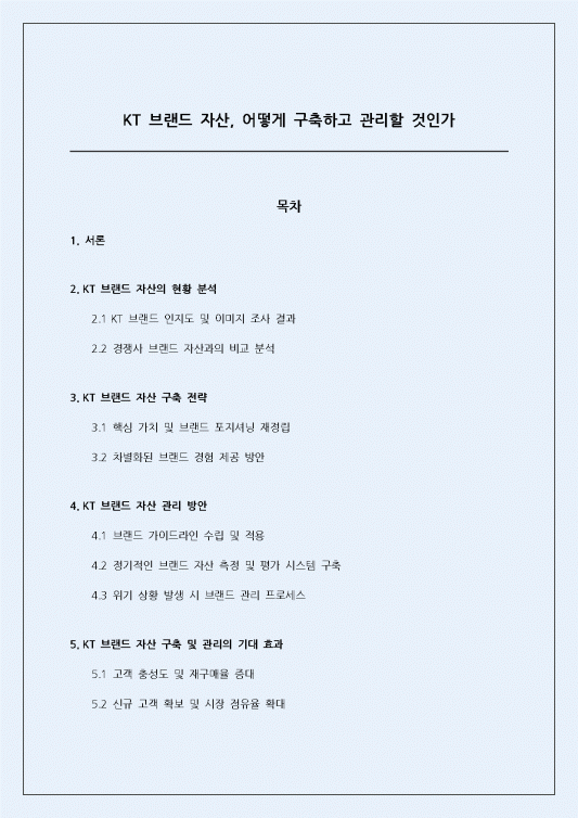 KT 브랜드 자산, 어떻게 구축하고 관리할 것인가
