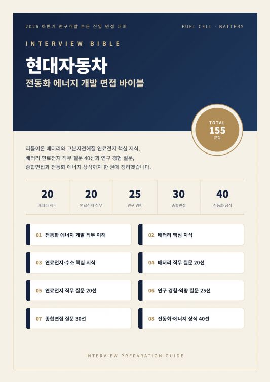2026 현대차 전동화 에너지 개발 면접후기 (배터리+연료전지)