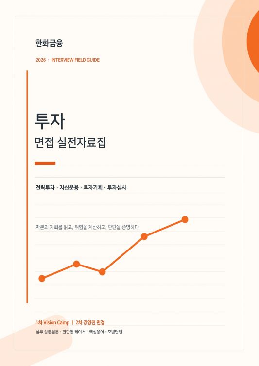 2026 한화금융 투자 면접 완벽대비 자료집] 전략투자 자산운용 투자기획 투자심사