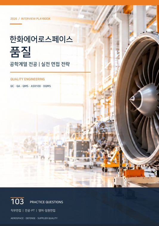 2026 한화에어로스페이스 품질(공학계열) 면접 실전 전략집] 직무역량 전공기술 품질관리 PT 임원면접 종합 대비